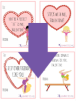 Valentine's Day Gymnastics Gift Ideas & Printable Valentines