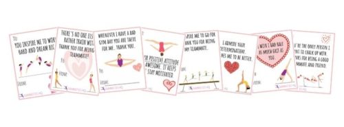 Valentine's Day Cards for Gymnasts - Free Printables